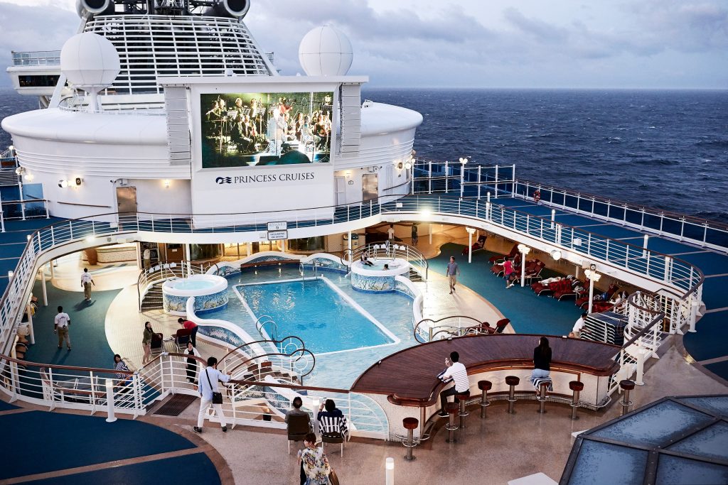 Princess Cruises swimming pool and movie screen 1 - Matterhorn ...